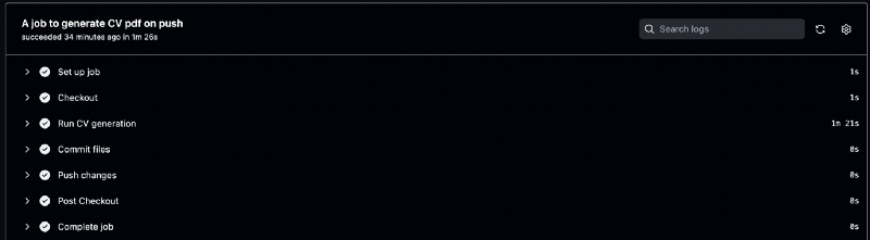 Serverless LaTeX resume generation with GitHub Actions
